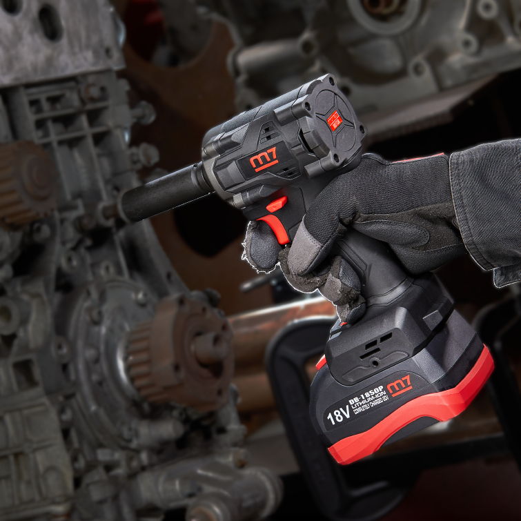 m7 Compact Mutterdragare 18V 1/2" ink.2x5.0Ah batteri & laddare